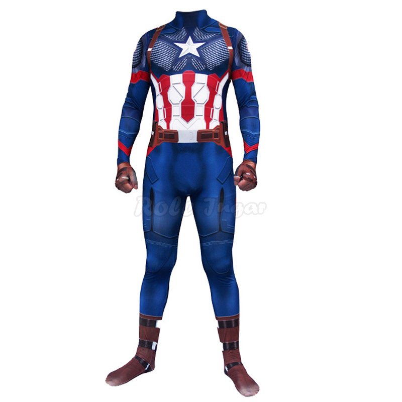 panda vengers Captain America Steve Rogers Costume Adult Kid Zentai ...