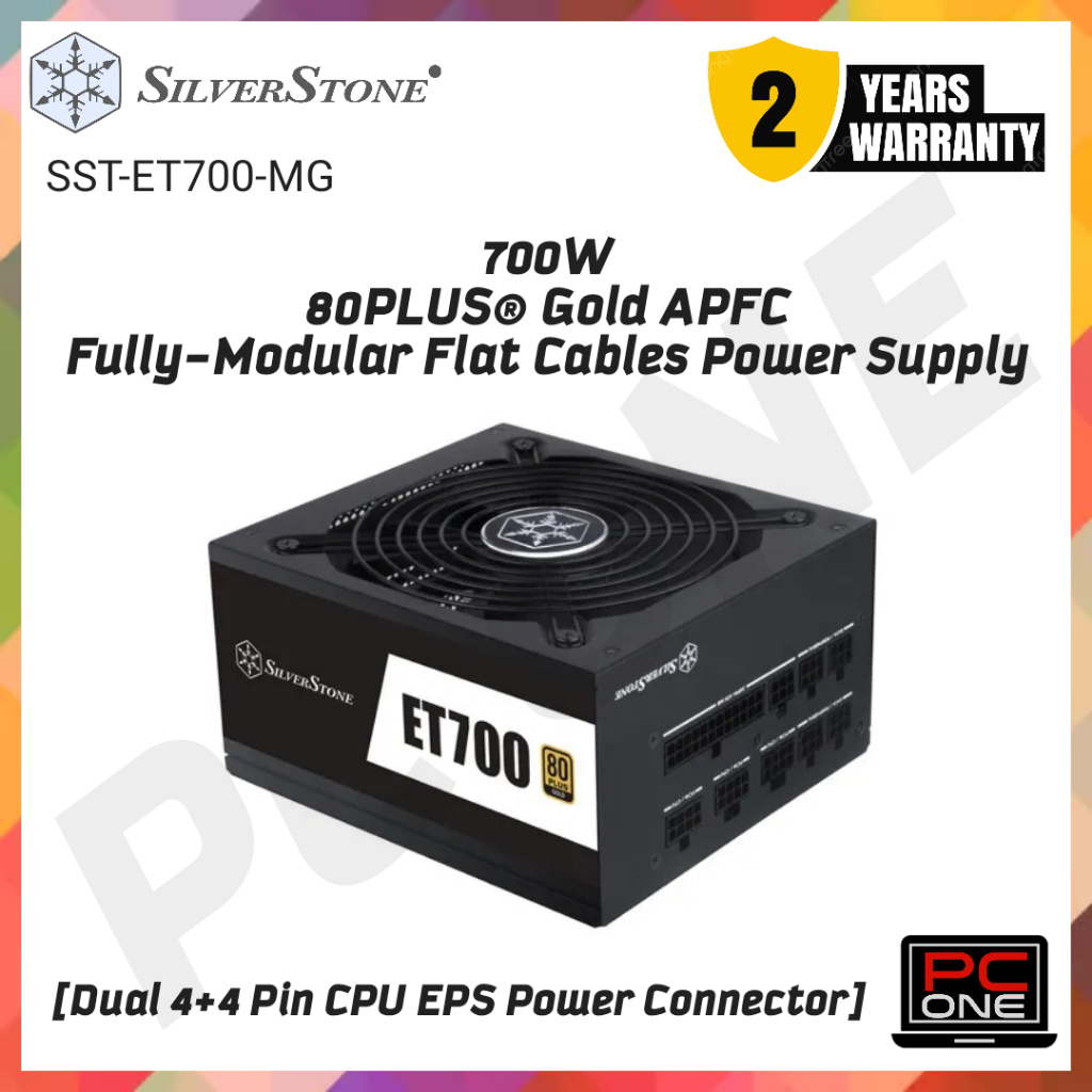 SilverStone SST-ET700-MG 700W 80PLUS Gold APFC Fully-Modular Flat Cables Power Supply | Shopee ...