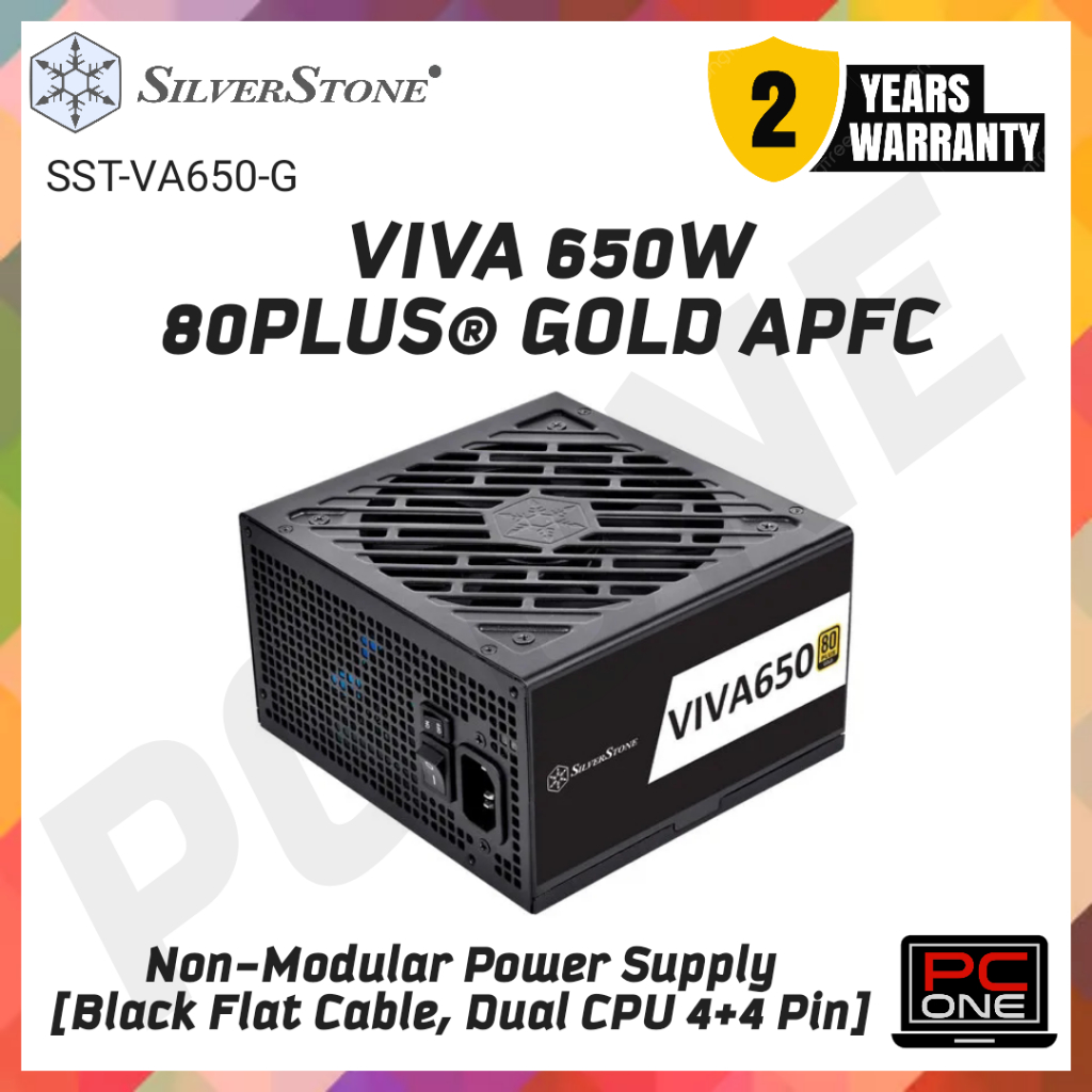 SilverStone SST-VA650-G VIVA 650W 80PLUS® GOLD APFC Non-Modular Power ...