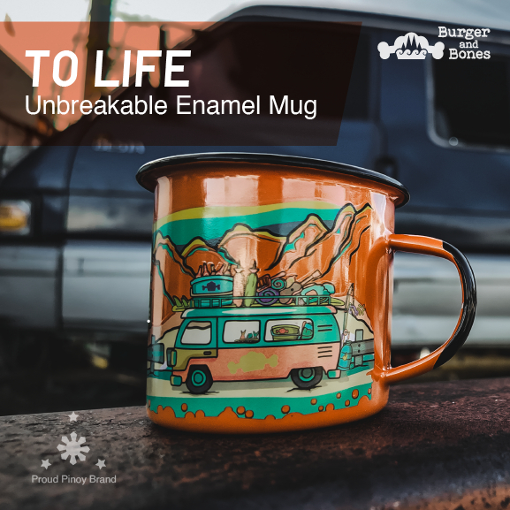 Unbreakable Enamel Mug: To Life | Sartin Mug, Vintage Mug, Tin Cup ...