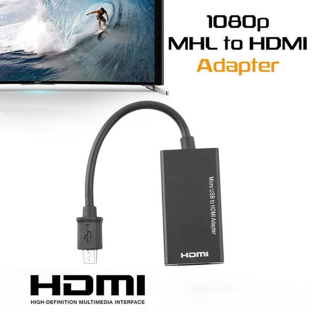 MHL Micro USB To HDMI Adapter Cable Male To Female 1080P HD For HDTV ...