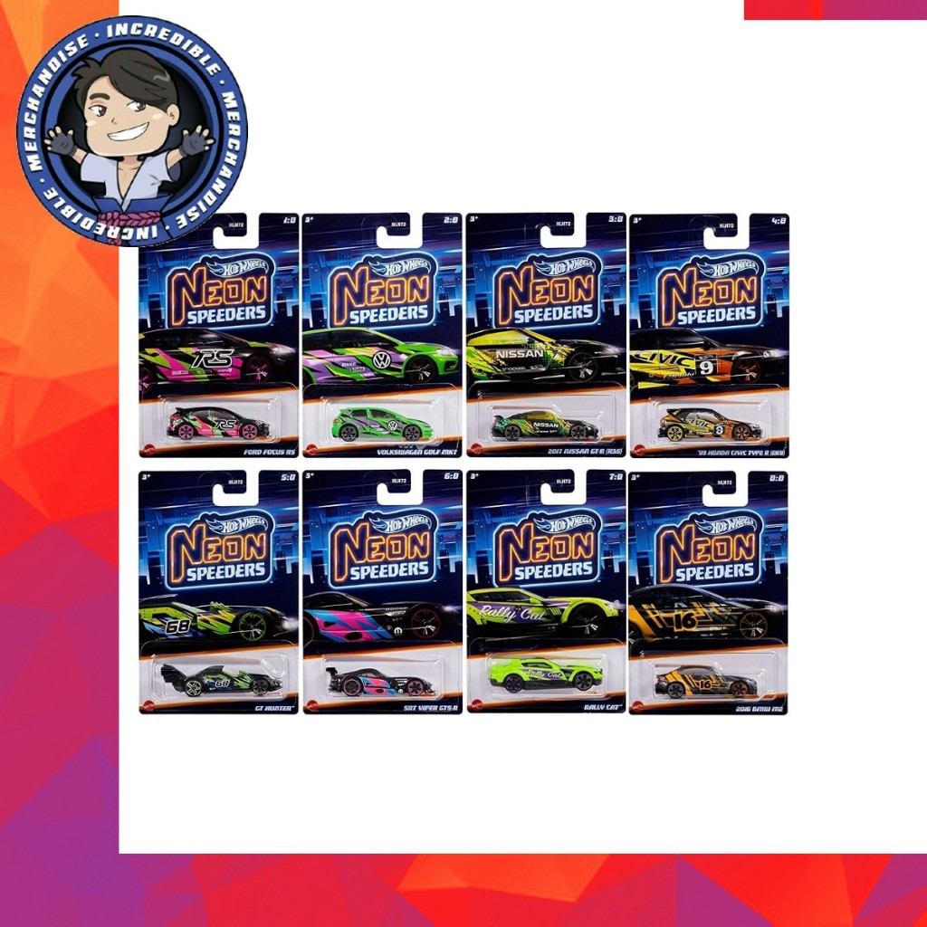 Hot Wheels Neon Speeders 2023 1:64 Set | Shopee Philippines