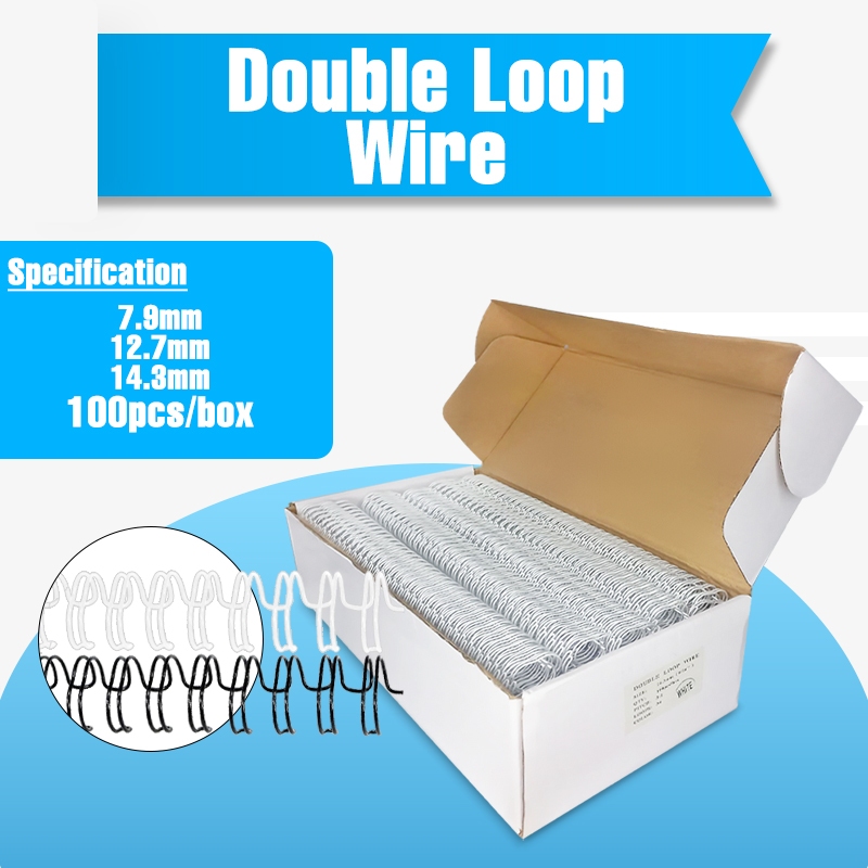Double Loop Wire Metal Ring Binder A4 (100pcs ) for Wire Binding ...
