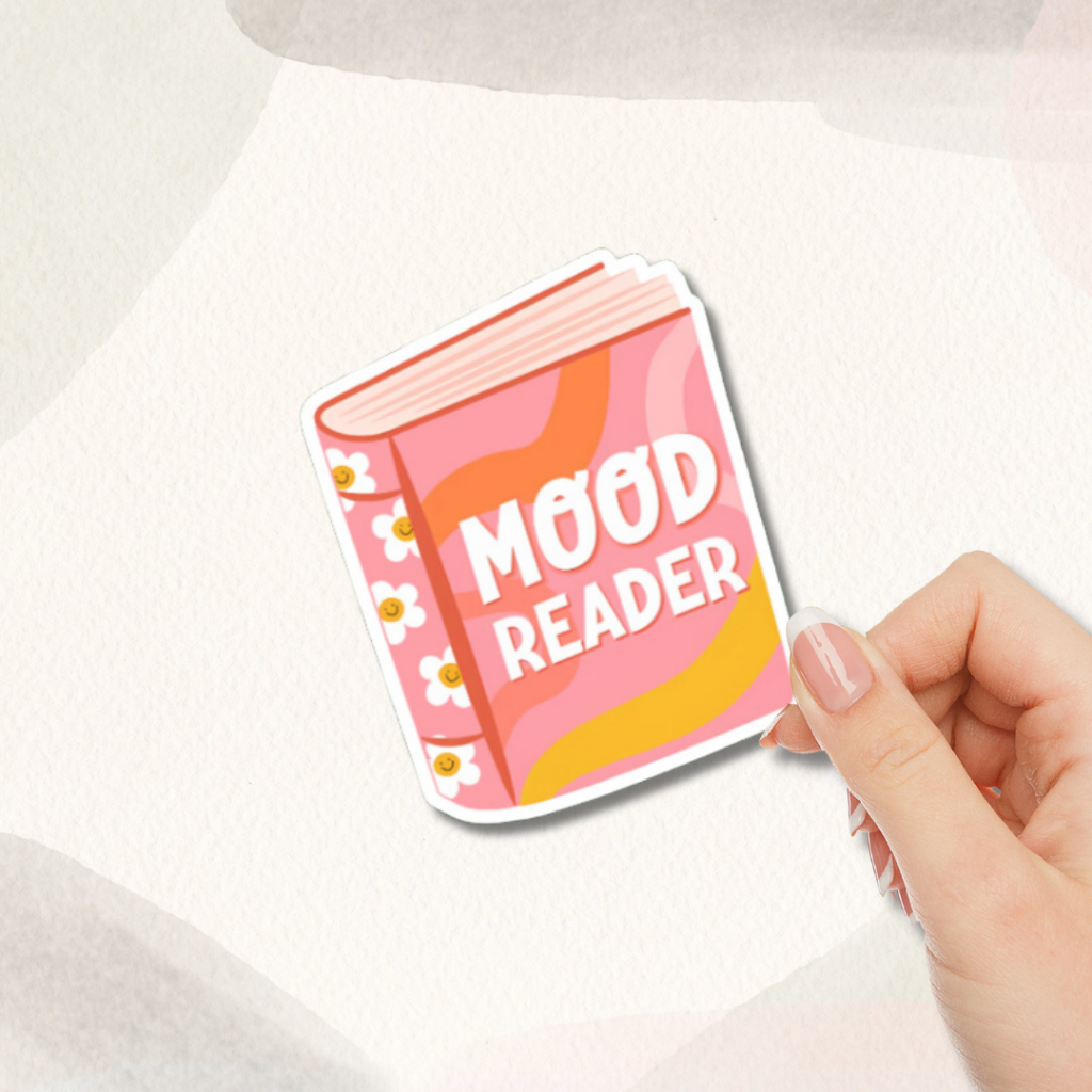 MOOD READER | Cute Trendy Book Lover Laminated Waterproof Sticker ...