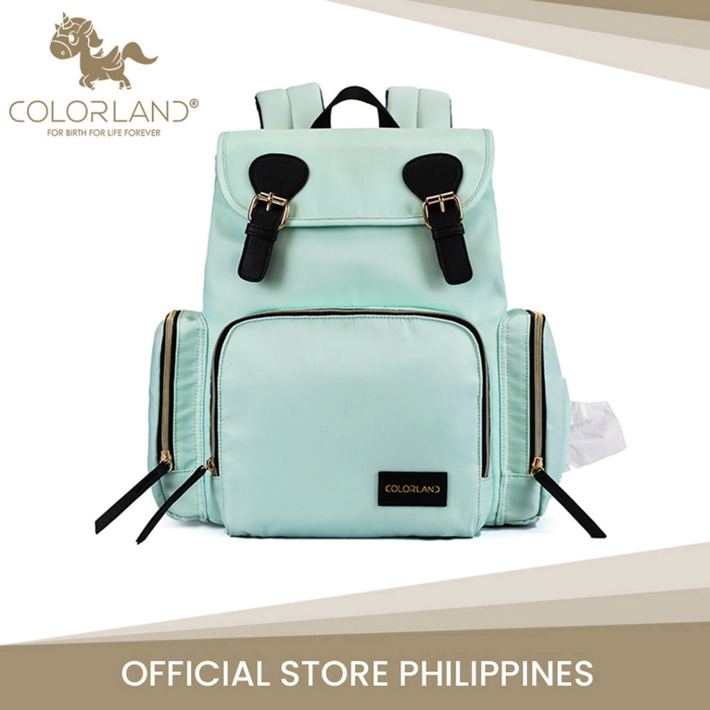 Colorland Fancy Youth Mummy Bag Diaper Backpack (BP235-B/Mint Green ...