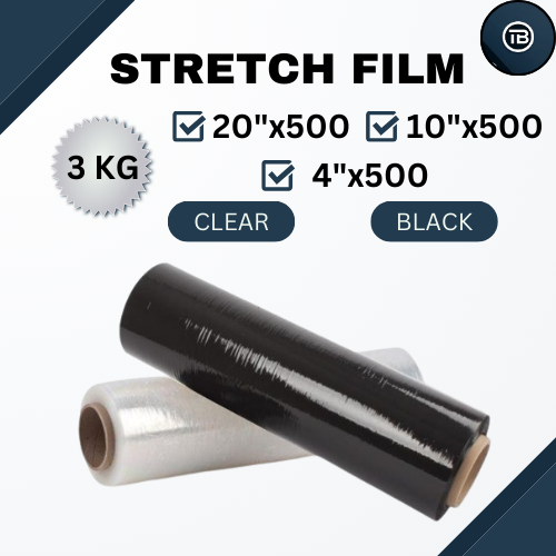 Stretch Film Pallet Wrap Black/Clear stretch film Jack Wrap | Shopee ...