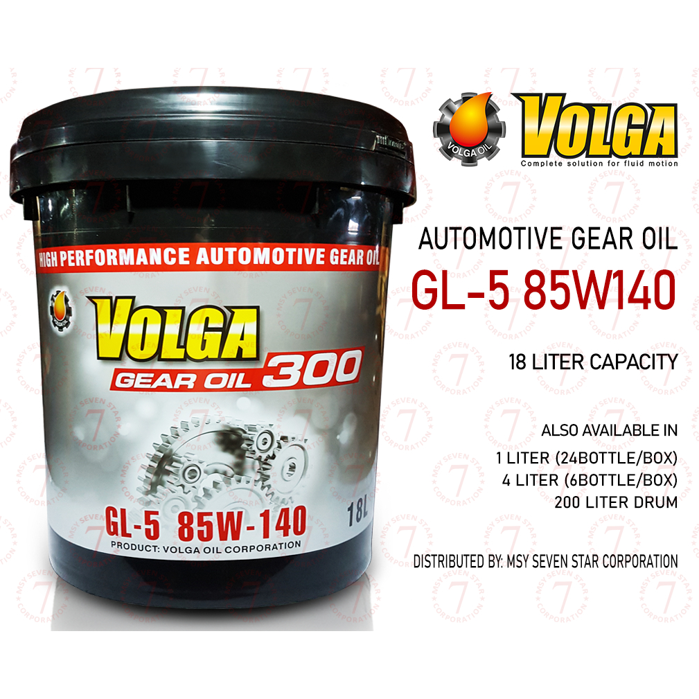 VOLGA GL-5 85W140 18 Liter HIGH PERFORMANCE AUTOMOTIVE GEAR OIL ...
