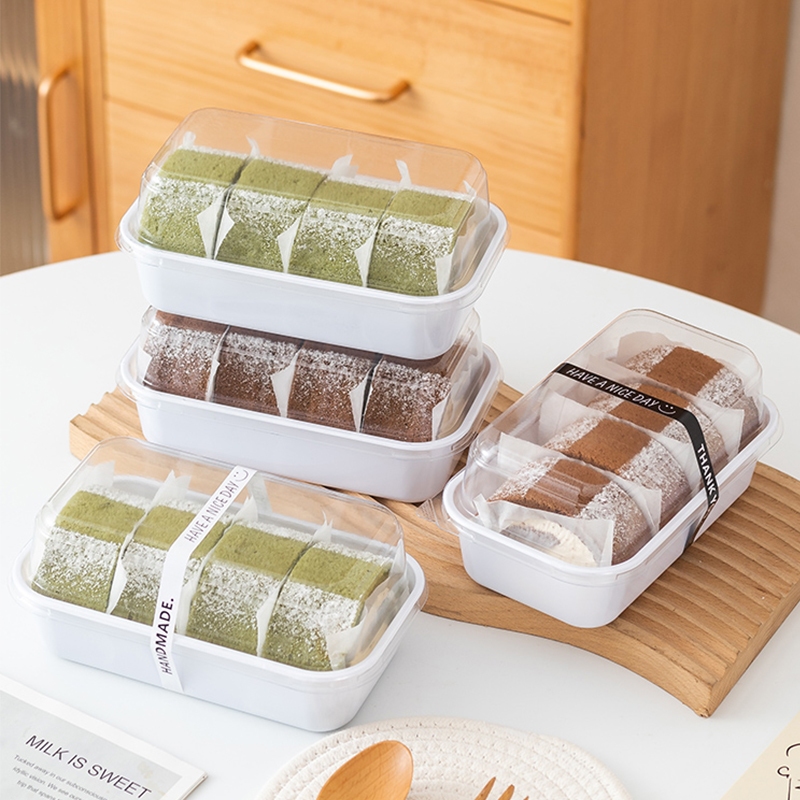 Cake Roll Packaging Box Swiss Roll Cut Block Biscuit Baking Pastry ...