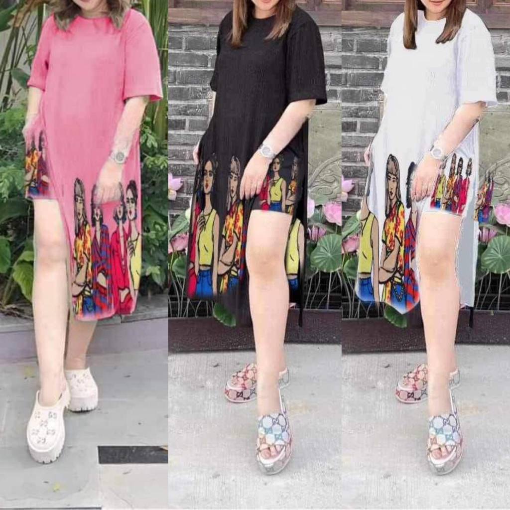 Plus size Coordinates Bark Crepe Fabric in Midi Dress with Slit pair ...