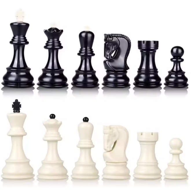 Zagreb Style Triple Weighted Tournament Chess Pieces w/ Extra Queens ...