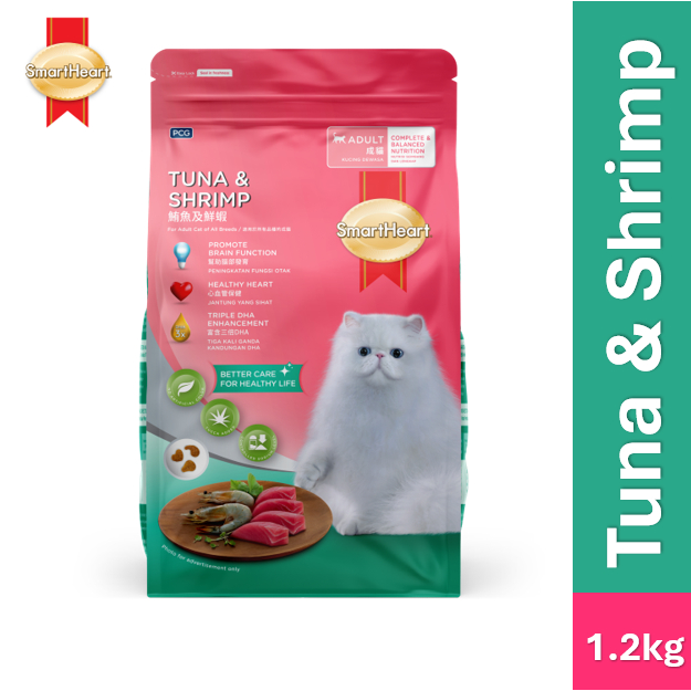 SmartHeart Cat Adult Tuna & Shrimp 1.2kg | Shopee Philippines