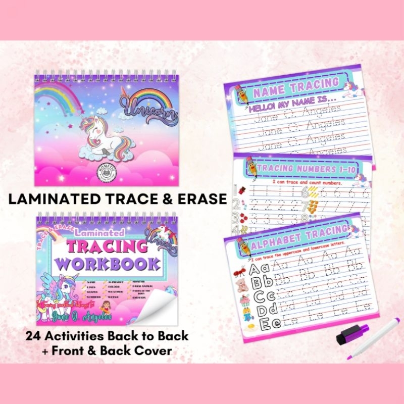 TRACE & ERASE LAMINATED TRACING WORKBOOK | A5 size | Shopee Philippines