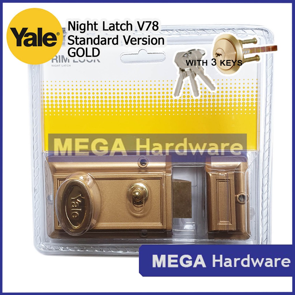 MAXILOCK Night Latch / Gate Lock / Rim Lock (deadlock) Gold or Antique ...