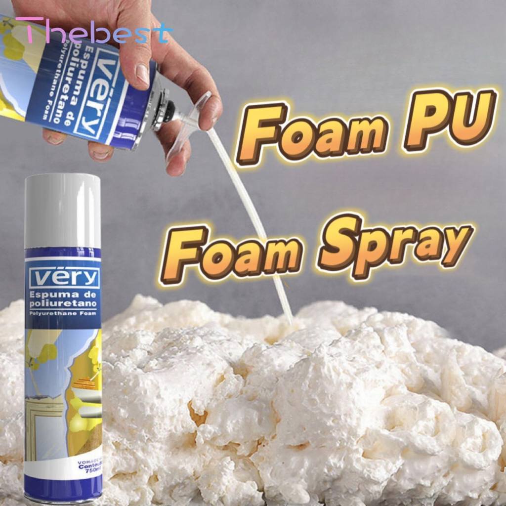 Vira Polyurethane Foam PU Foam Spray (750ml) Fills Cracks And Joints, VentsGaps Around Pipes ...