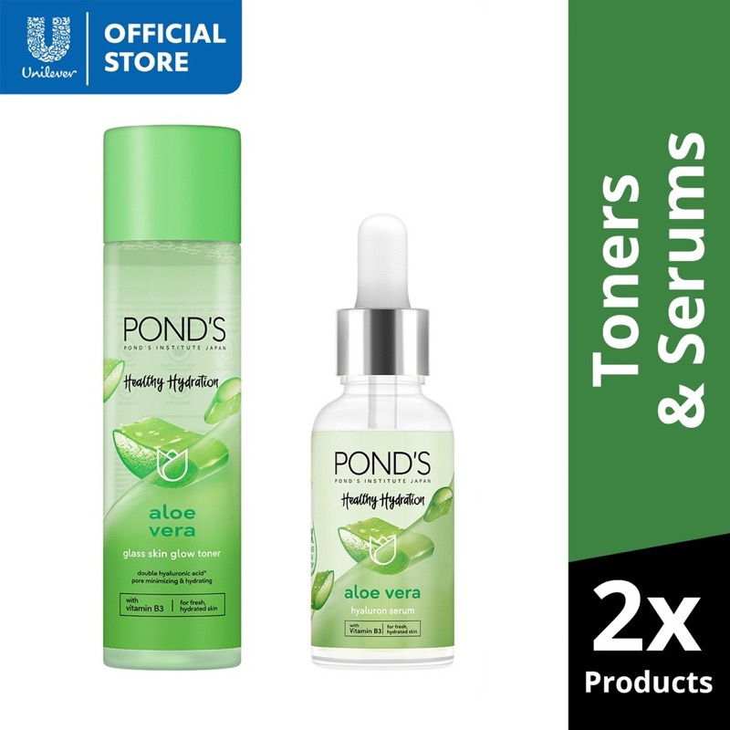 PONDs Healthy Hydration Aloe Vera Toner 110ml & Serum 30g (Promo Bundle ...