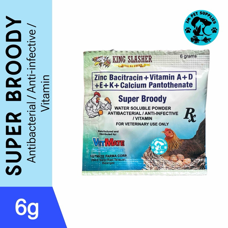 Super Broody Antibacterial / Anti-Infective / Vitamin - 6g | Shopee ...