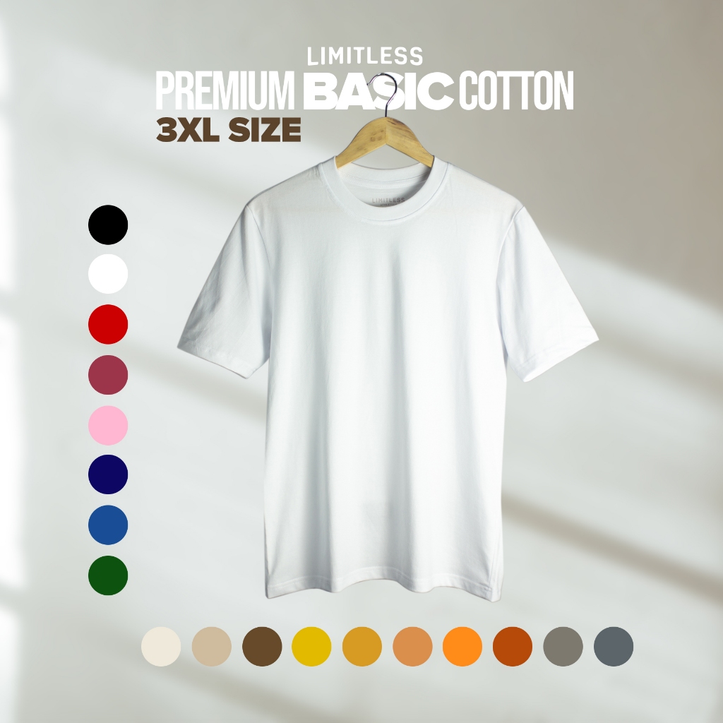 Limitless 3XL PLUS SIZE PBC Premium Basic Cotton Shirt Everyday, Regular, Simple, Plain | Shopee ...