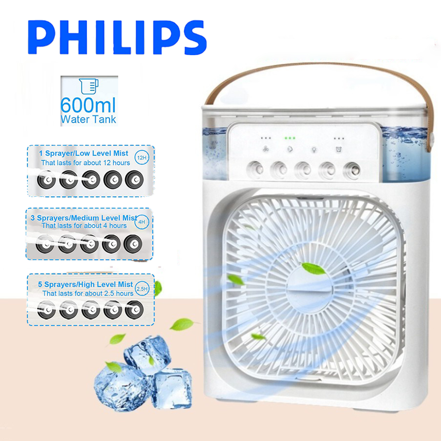 PHILIPS 4 in 1 USB Mini Portable Fan electric fan Air Conditioner Small ...