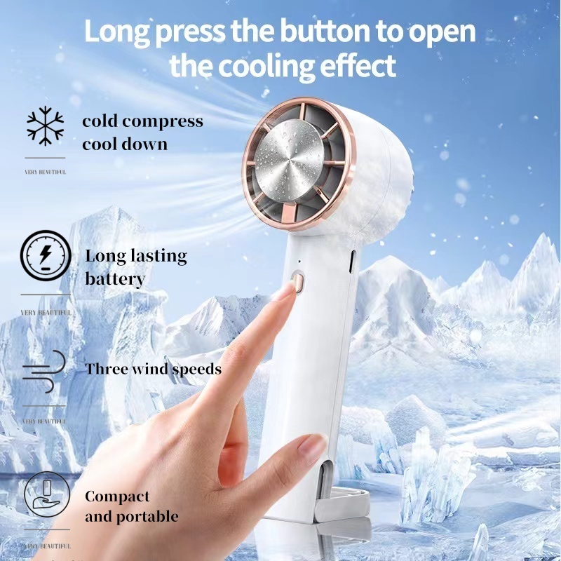 Semiconductor rapid cooling handheld ice fan Cooling facial compress ...