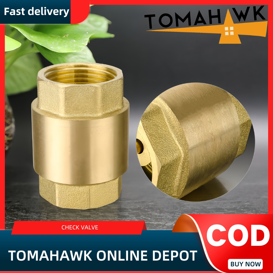 TOMAHAWK CHECK VALVE BRASS WITH SPRING 1/2 / 3/4 / 1"/ 1-1/4" / 1-1/2 ...