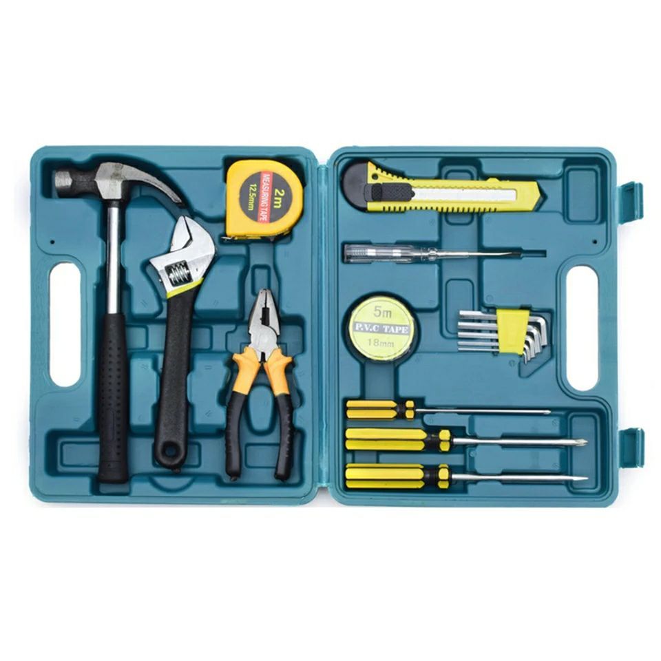 16 Pcs Complete Tools Set Kit Professional Hand Toolbox Maintenance ...