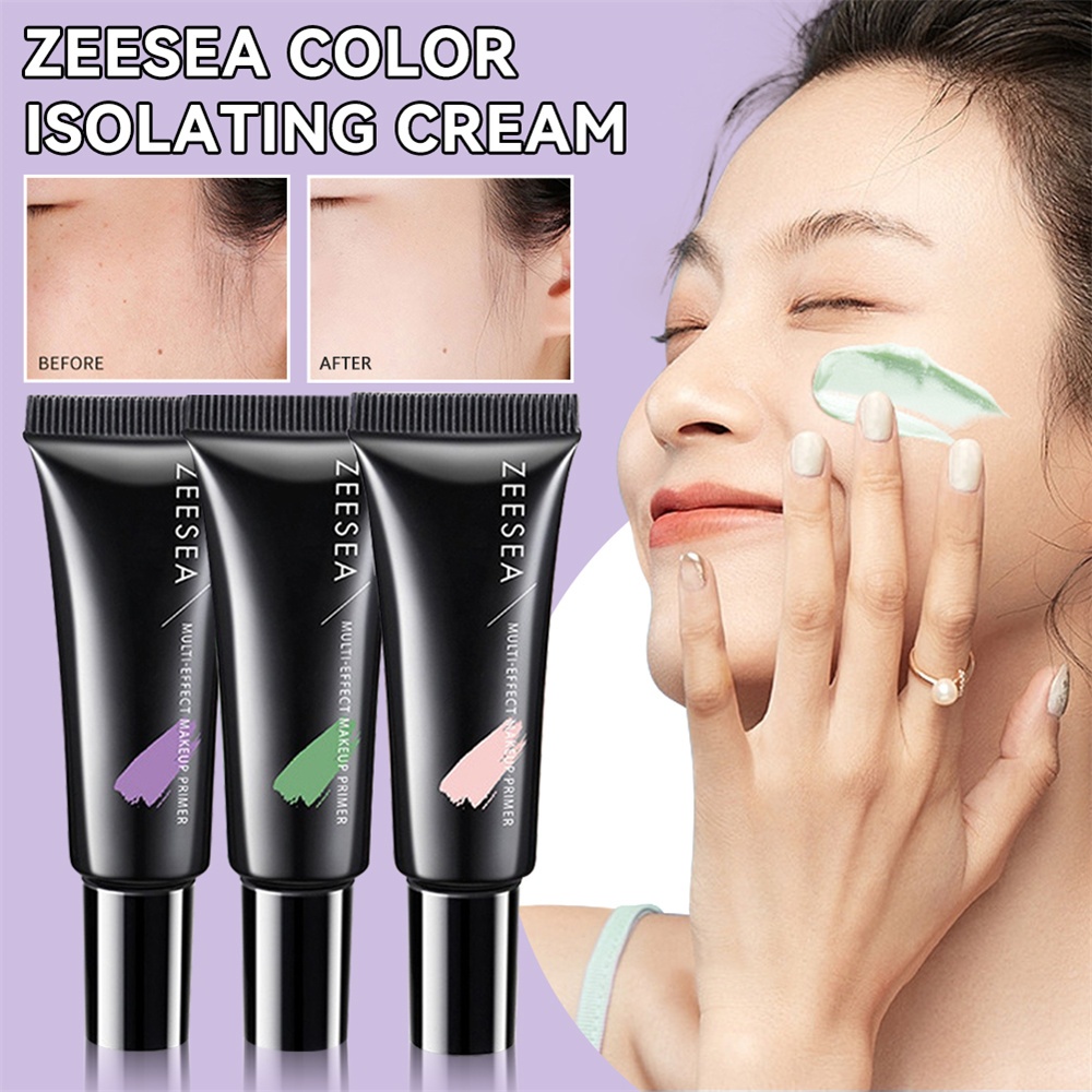 ZEESEA 3 Color Primer Makeup Base Blur Pore Color Corrector Moisturizing Brightening Cream Long ...