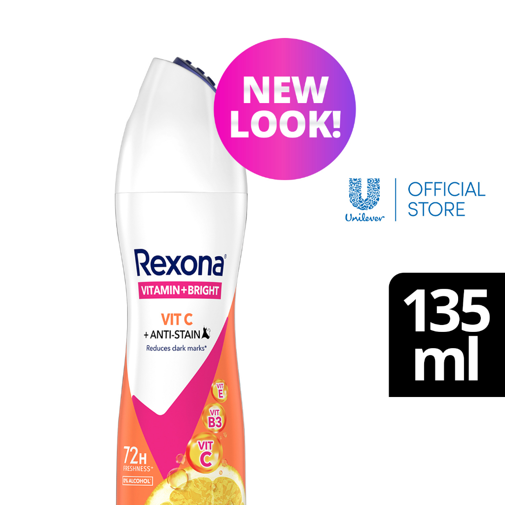Rexona Deodorant Spray Vit C + Anti-Stain 135ml | Shopee Philippines