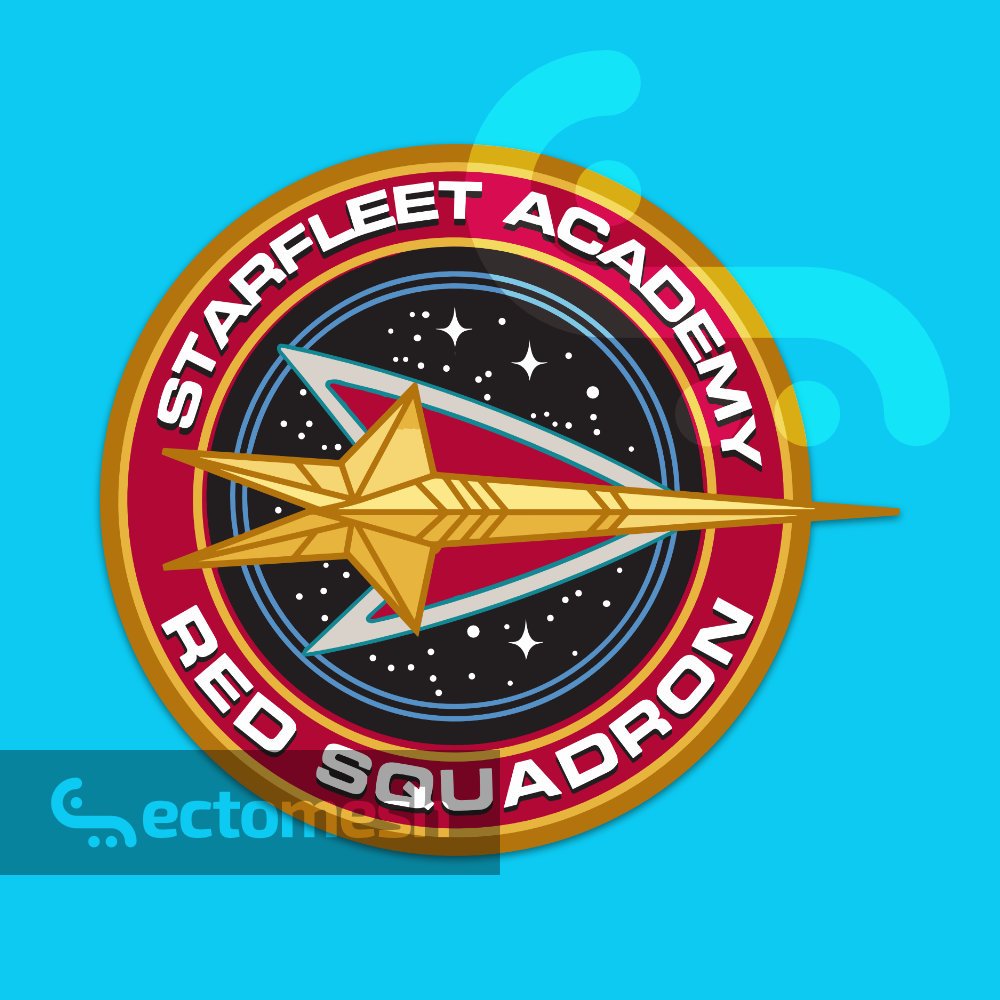 Starfleet Academy - Red Squadron Badge - Star Trek Car Vinyl Sticker by ...