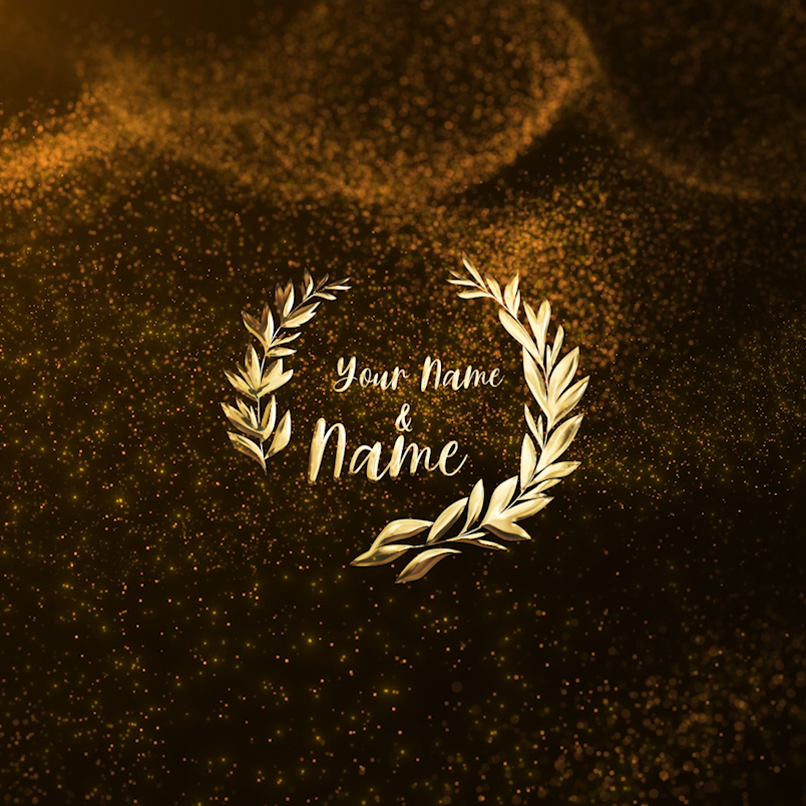 Custom Wedding Monogram animated 4K quality video Logo for LEDWALL and ...