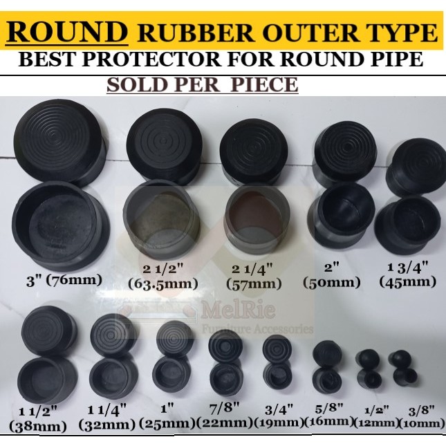 SOLD PER PIECE-ROUND Rubber Outer Type- Protector for Round Pipe ...