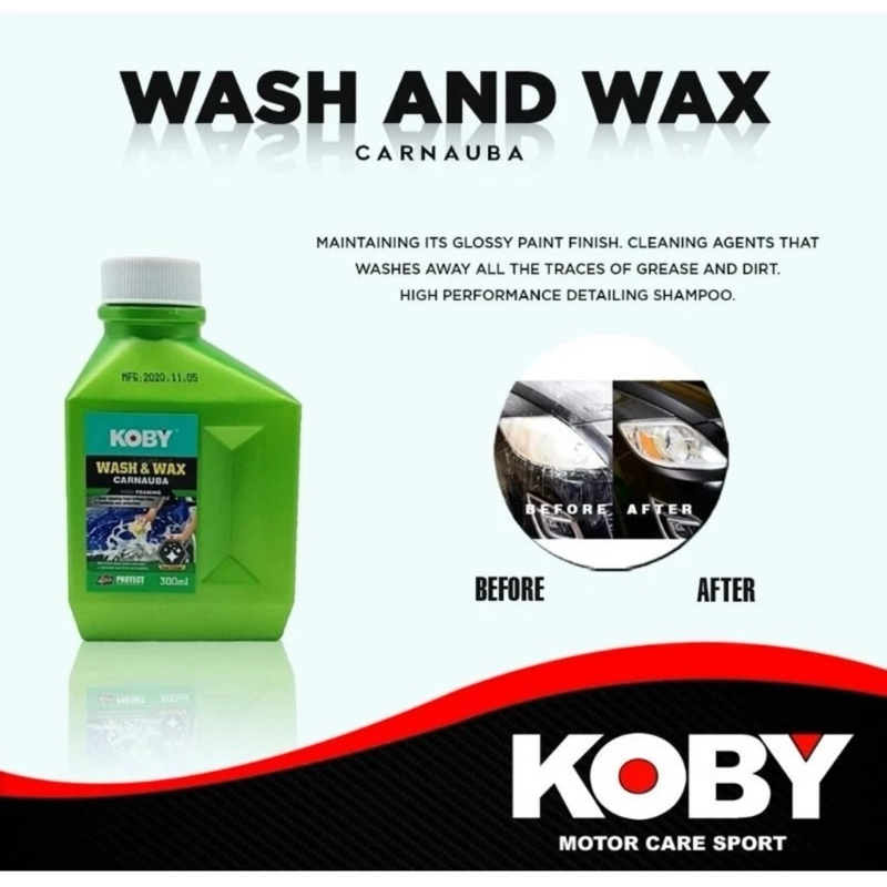 KOBY WASH AND WAX (CAR & MOTORCYCLE SHAMPOO) | Shopee Philippines