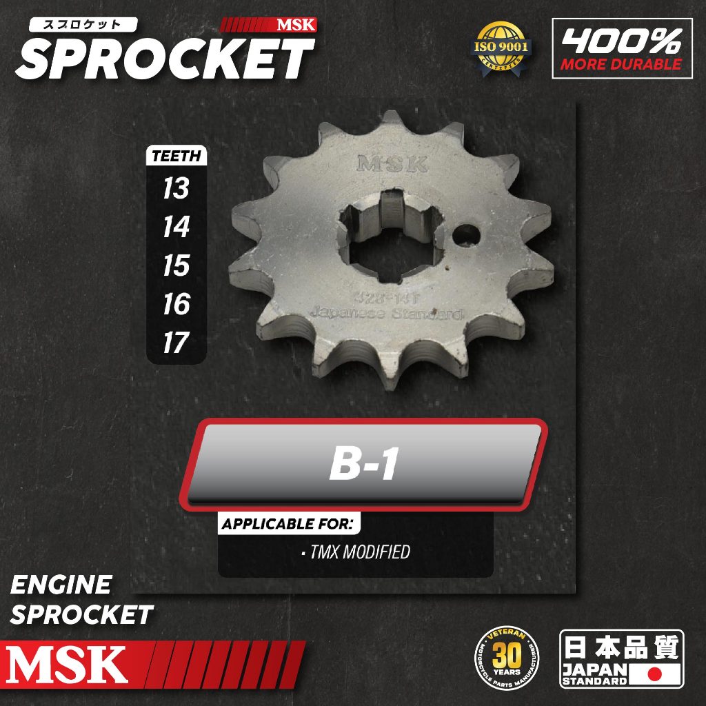 MSK Series (Engine Sprocket) - B-1 (TMX Modified Applicable) | Shopee ...