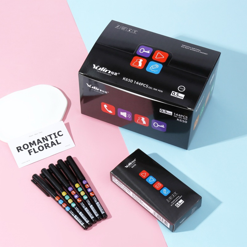 WISDOM YULIN K650 GEL PEN 12pcs | Shopee Philippines