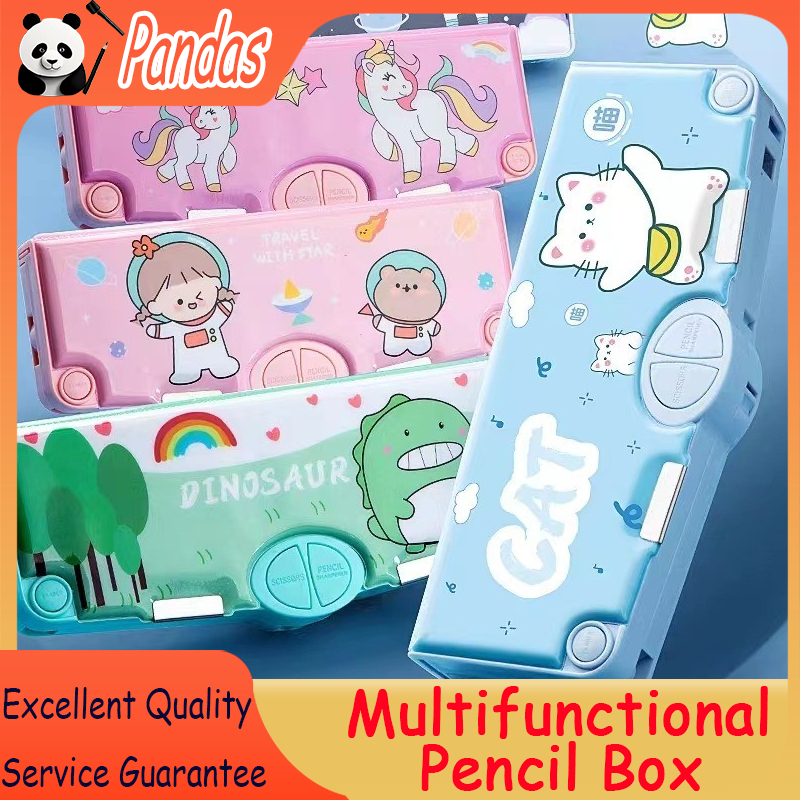 Pencil Box Cartoon Pencilcase Multifunctional Stationery Storage Box ...