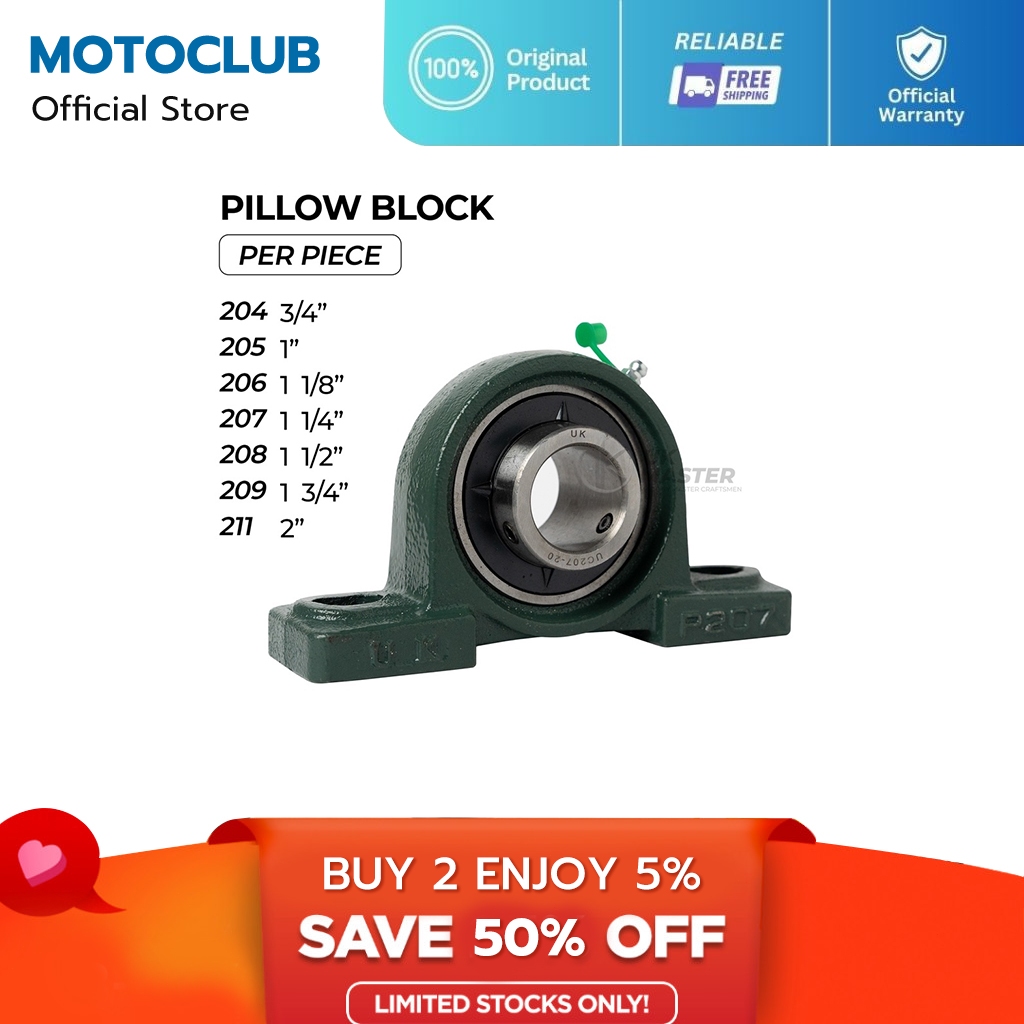 Pillow block bearing, 5/8" - 2" Ucp-205, ucp-207) | Shopee Philippines