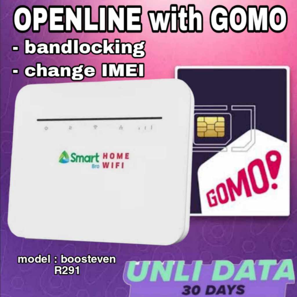 SmartBro Home Prepaid wifi Boosteven R291 with GOMO SIM | Shopee ...