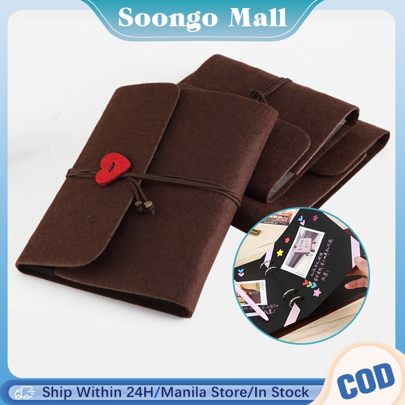 Felt Cover Photo Albums DIY Handmade Vintage Photo Album Scrapbook ...