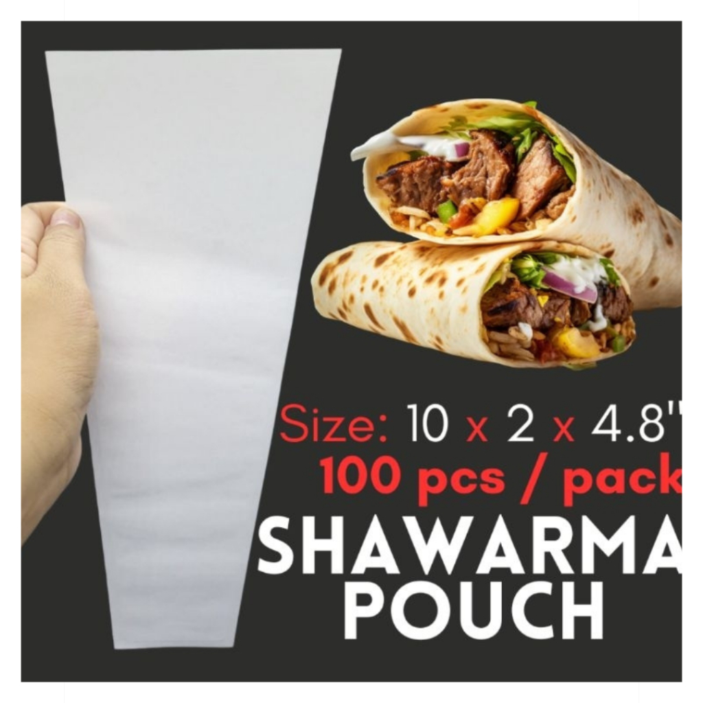 Shawarma Pouch Paper Plain 100pcs | Shopee Philippines