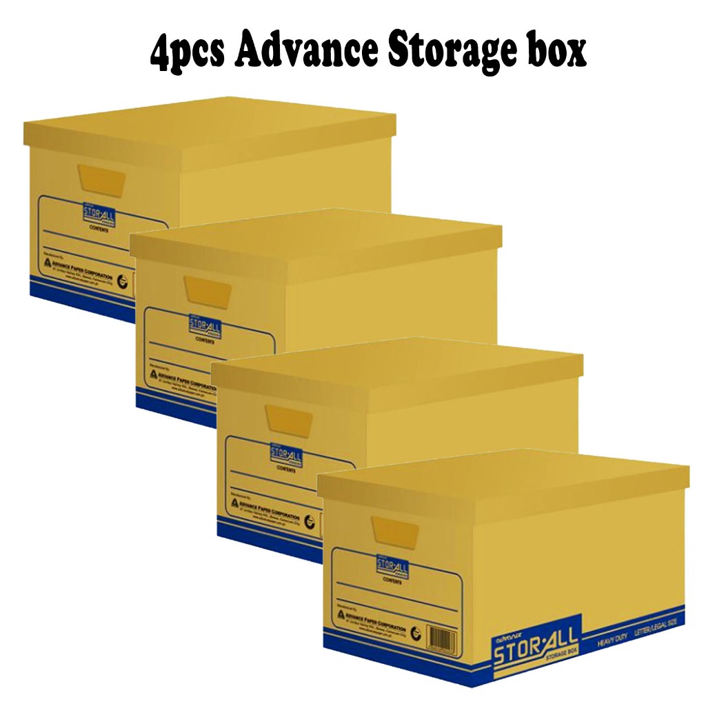 4pcs Heavy Duty Office File Document Storage Box | Shopee Philippines