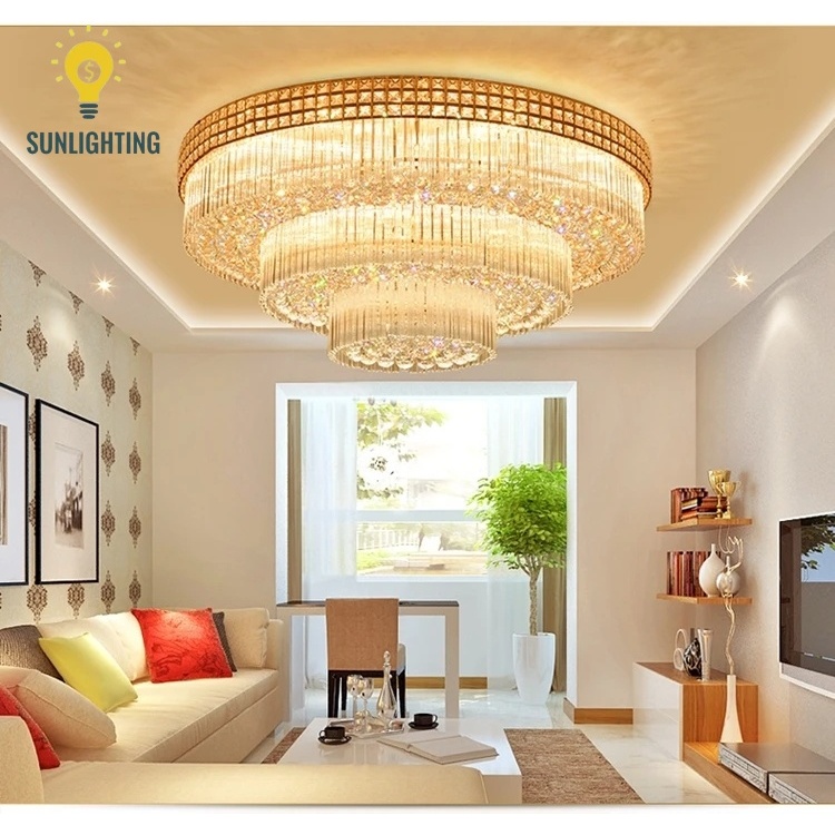 Modern living room, bedroom, kitchen, hotel, circular multilayer ...