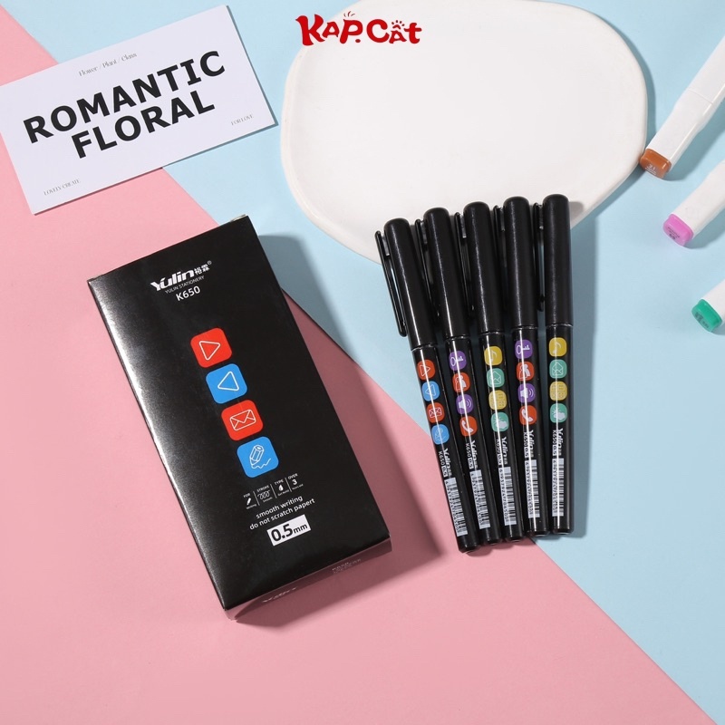 KAP.CAT YULIN K650 GEL PEN 12pcs | Shopee Philippines