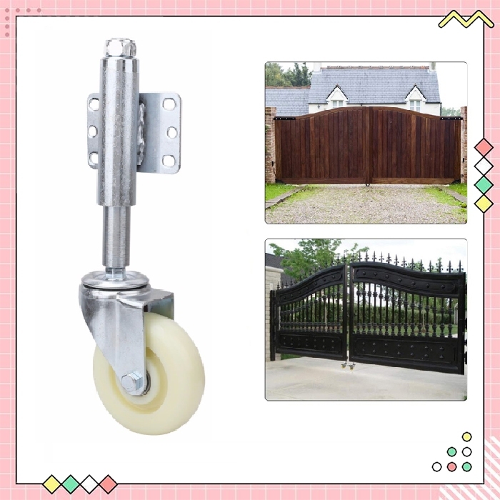 4" Nylon Gate Wheels Spring Loaded Swivel Caster Suitable for villa ...