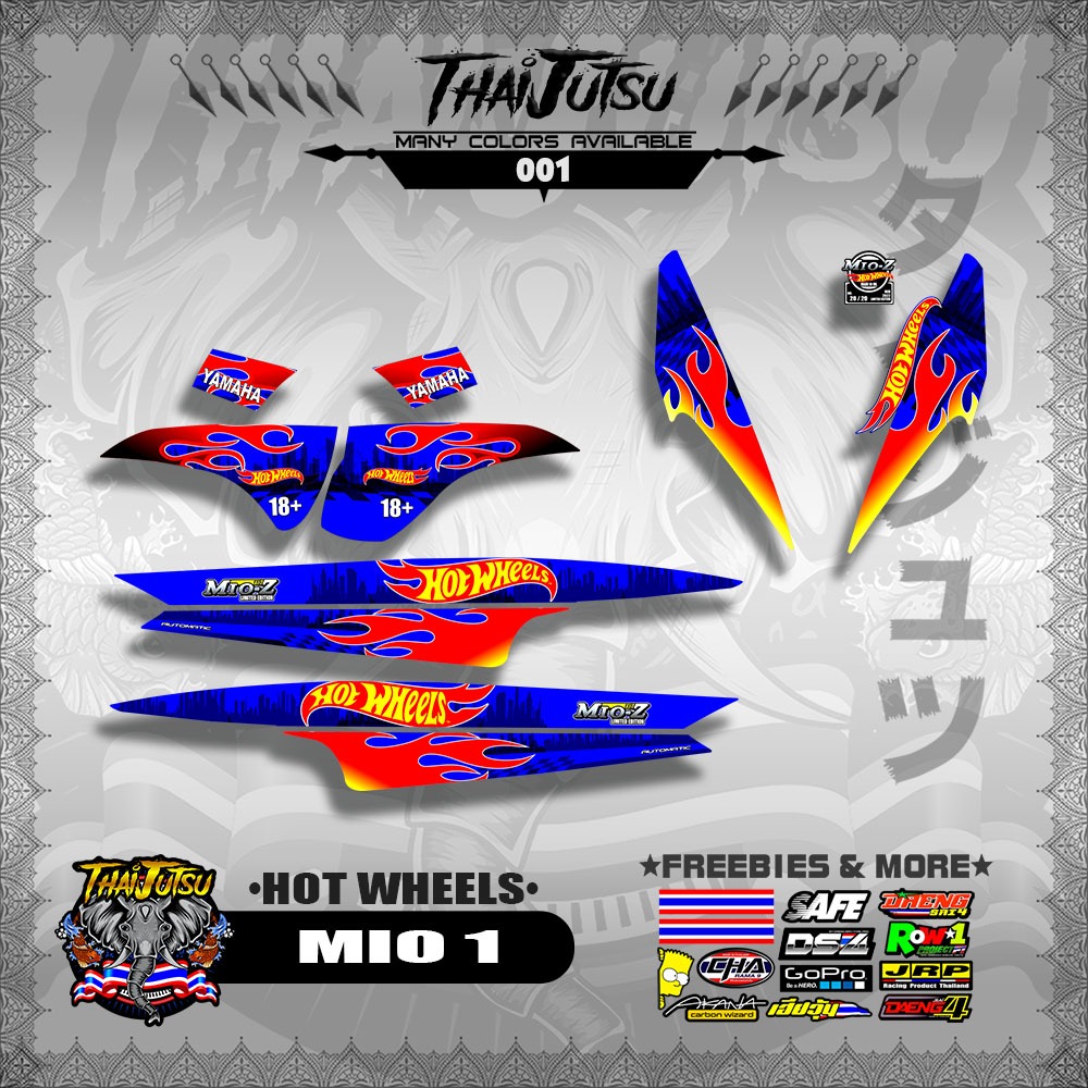 MIO 1 DECALS ( HOTWHEELS )【ThaijutsuStickers】 | Shopee Philippines