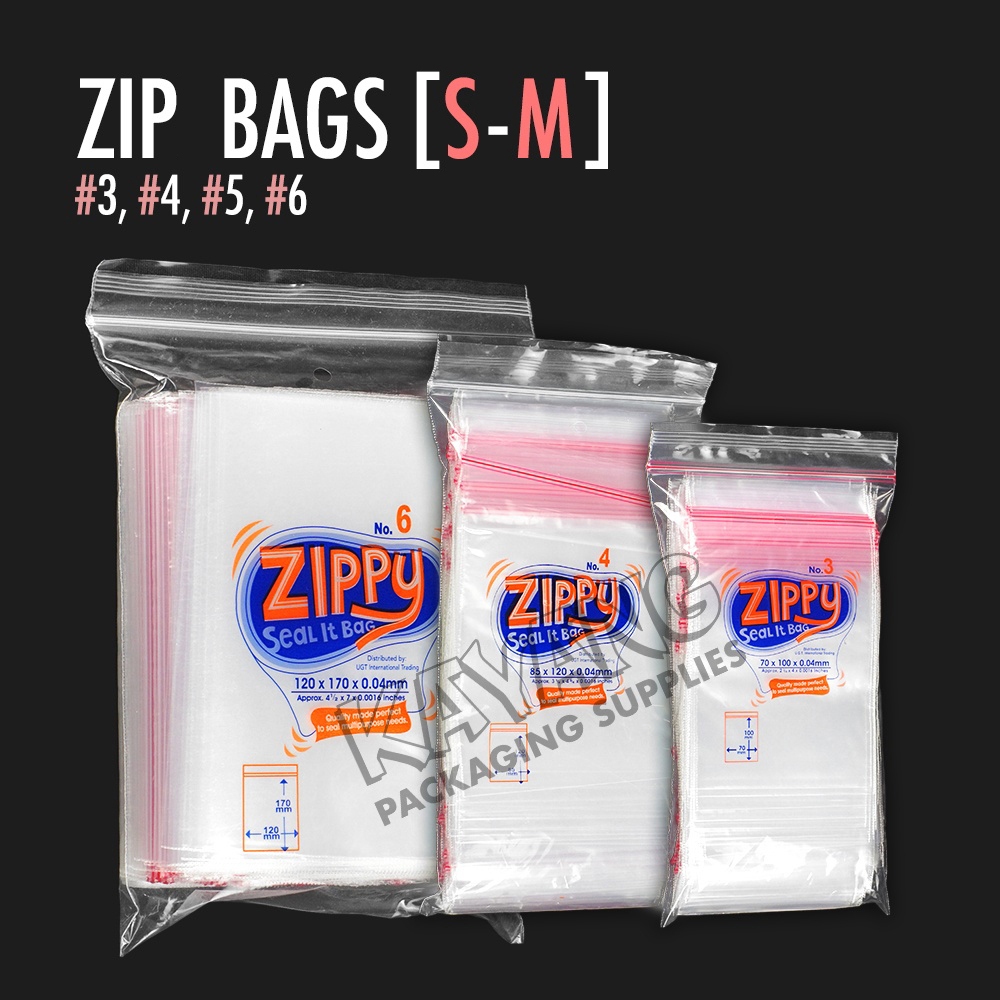 Ziplock Plastic Bag - Small to Medium Sizes [#3, #4, #5, #6] | Shopee ...