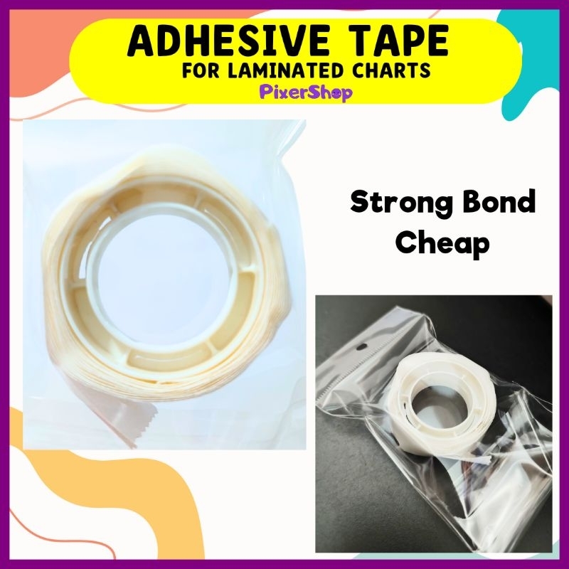 Adhesive Tape for Laminated Charts Approx 100 DOTS Strong Bond Adhesive ...