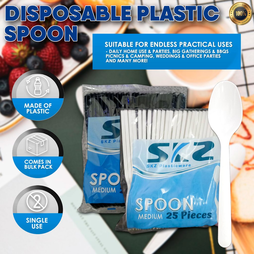KitchenCornerPh_ Unbreakable/Disposable Spoon & Fork medium 25pcs per ...