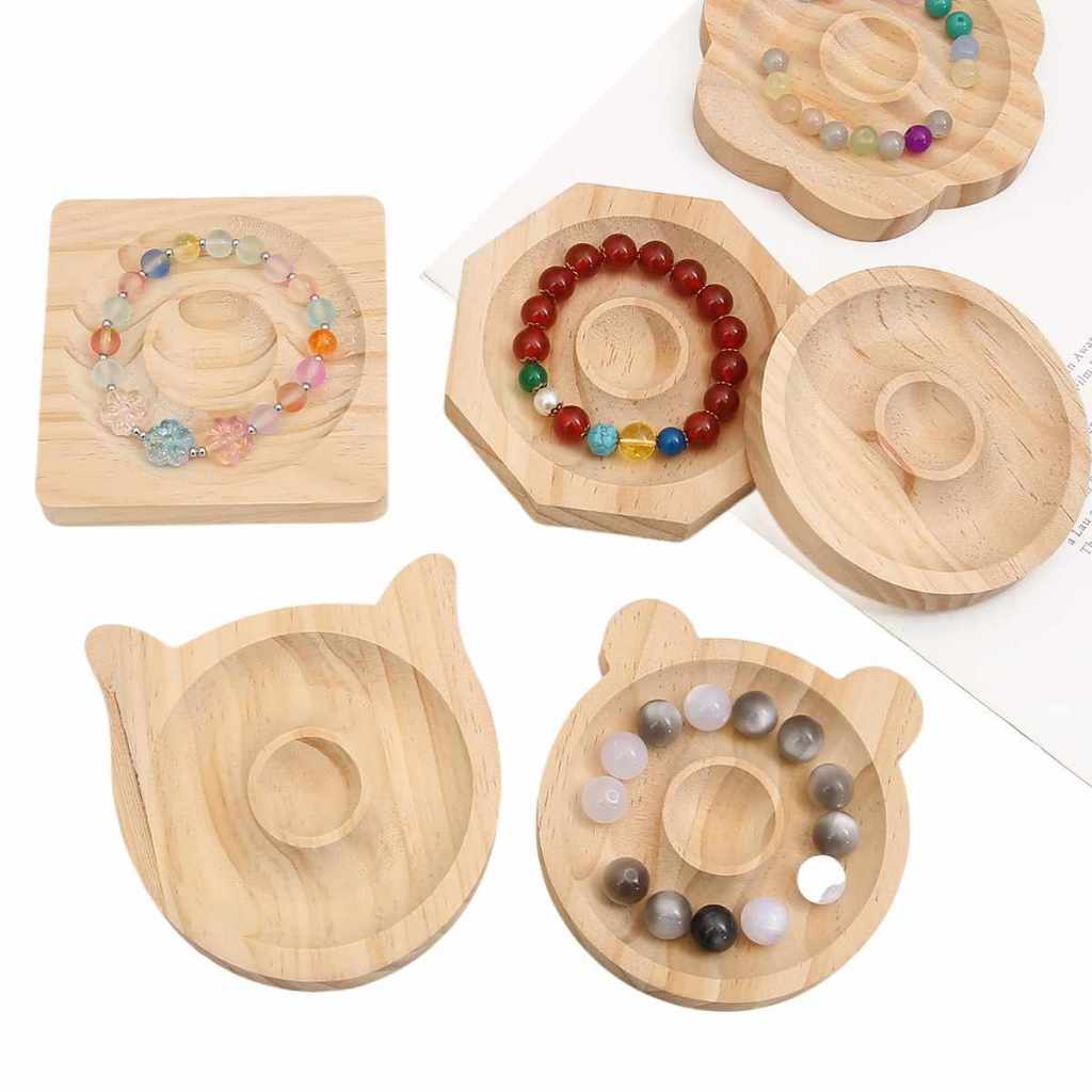 Solid Wood Props Display Panel Pine Wood Color For DIY Bracelet ...