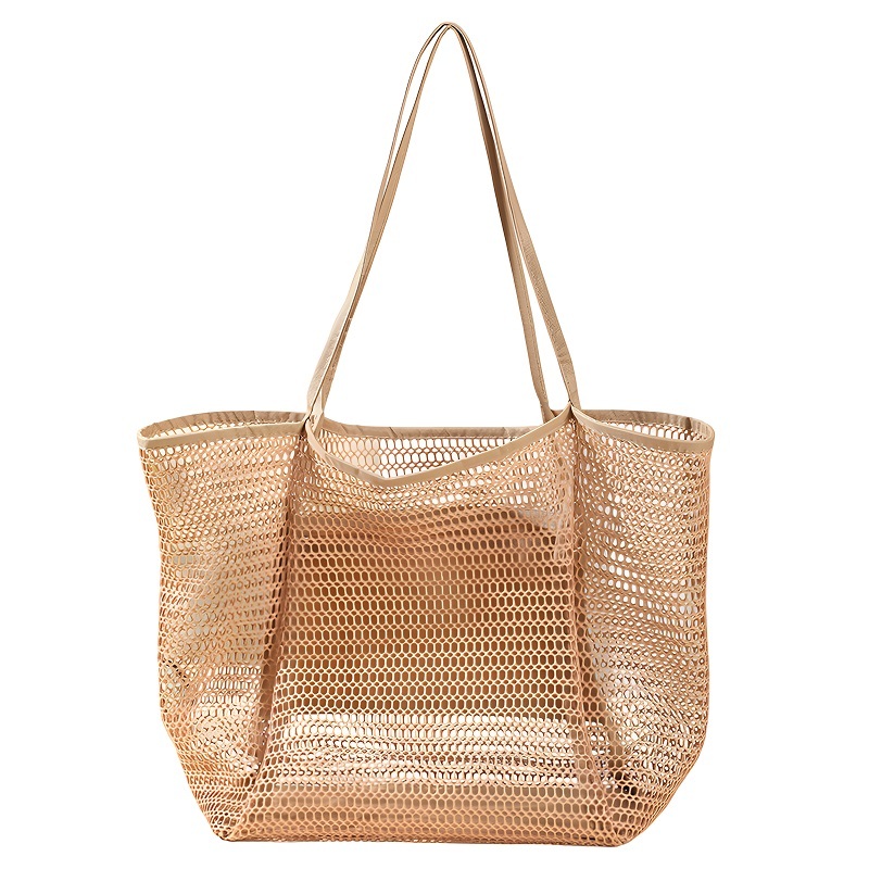 Ladies' Foldable Mesh Shoulder Bag Summer Outdoor Beach Shoulder Bag ...