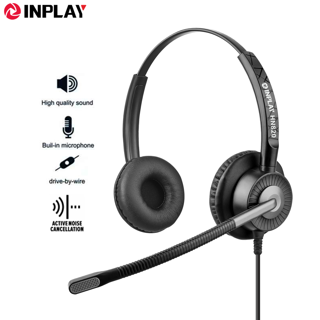 Inplay HN820 Headset Professional Call Center Active Noise Cancellling ...