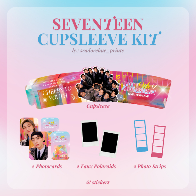 SVT 9TH ANNIVERSARY CUPSLEEVE KITS (UNOFFICIAL) | Shopee Philippines